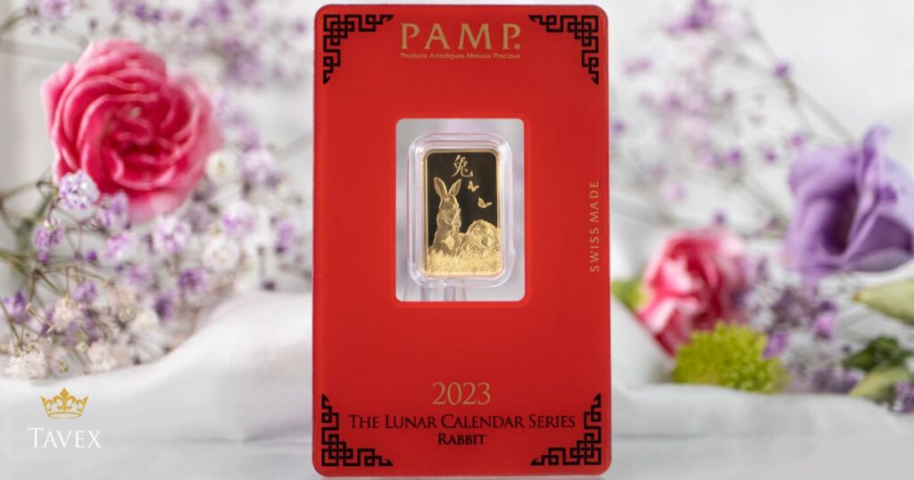 5 gram PAMP Lunar Rabbit 2023 Gold Bar | Tavex